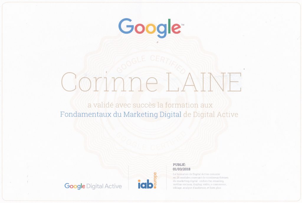 Certification Google formation aux Fondamentaux du Marketing Digital ...